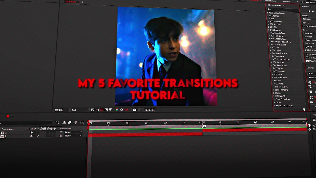 My 5 Favorite Transitions Tutorial | After Effects Tutorial - YouTube