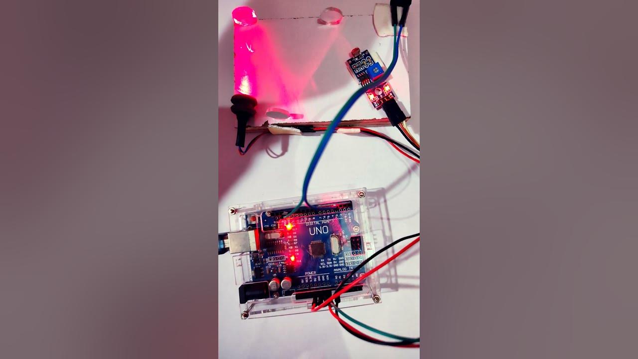 Arduino Uno Based Laser Security Alarm By Using LDR Sensor #arduinoproject #arduino #youtube # ...