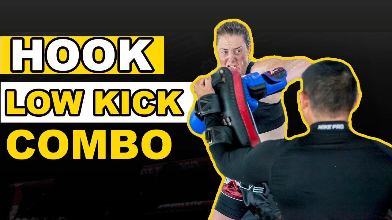 Muay Thai Combination - Hook, Low Kick Technique Tutorial - YouTube