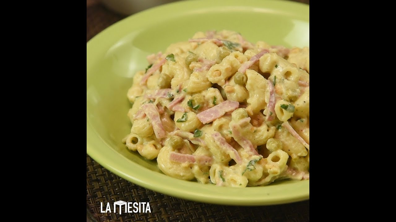 Cómo hacer Fideos Coditos con Arveja y Jamón (video de 1 minuto) - YouTube