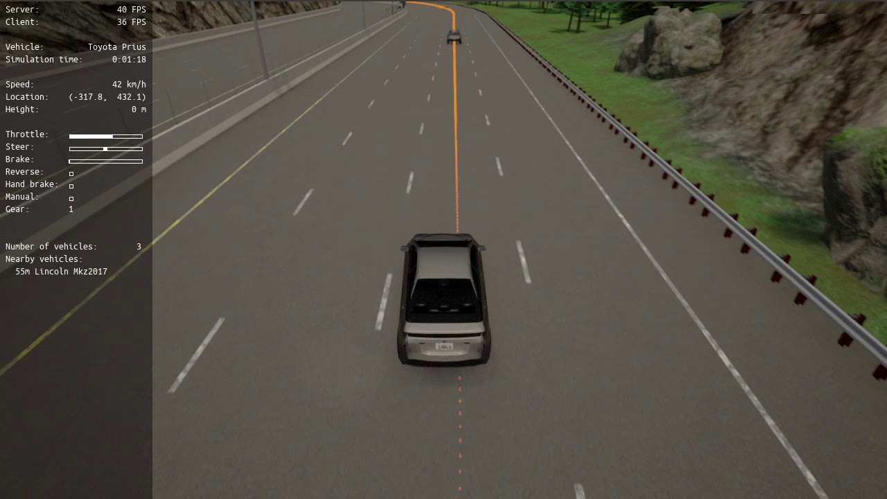 Autonomous driving on CARLA - Case 2: two separate double-lane changes ...
