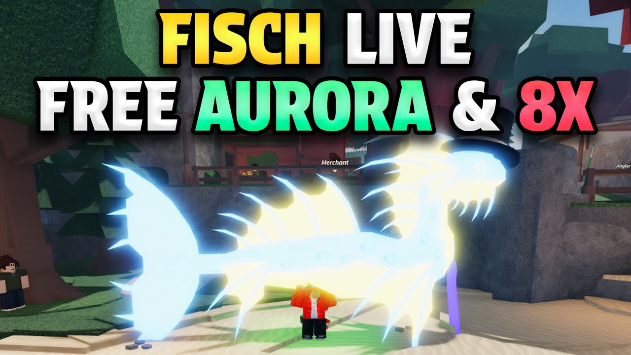 LIVE 🔴 | FISCH FREE AURORA, 8X LUCK, GIVEAWAYS - YouTube
