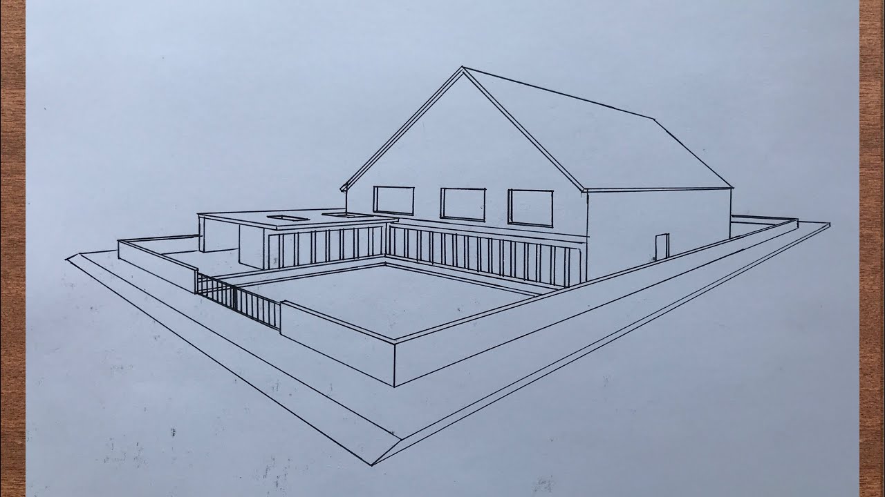 How to Draw a House in 2-Point Perspective - YouTube