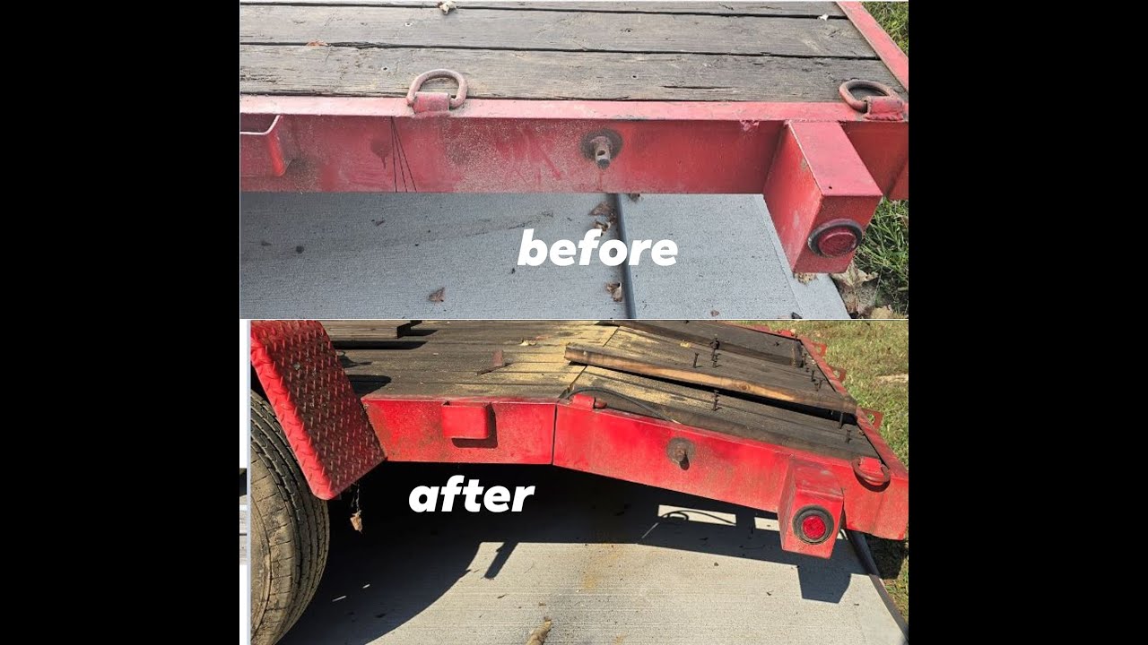 DIY Trailer dovetail. 16' equipment trailer DIY dovetail cut and bend ...