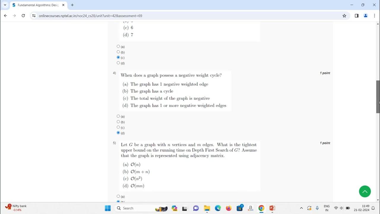 Nptel Fundamental Algorithms Design And Analysis Week 4 Assignment 4