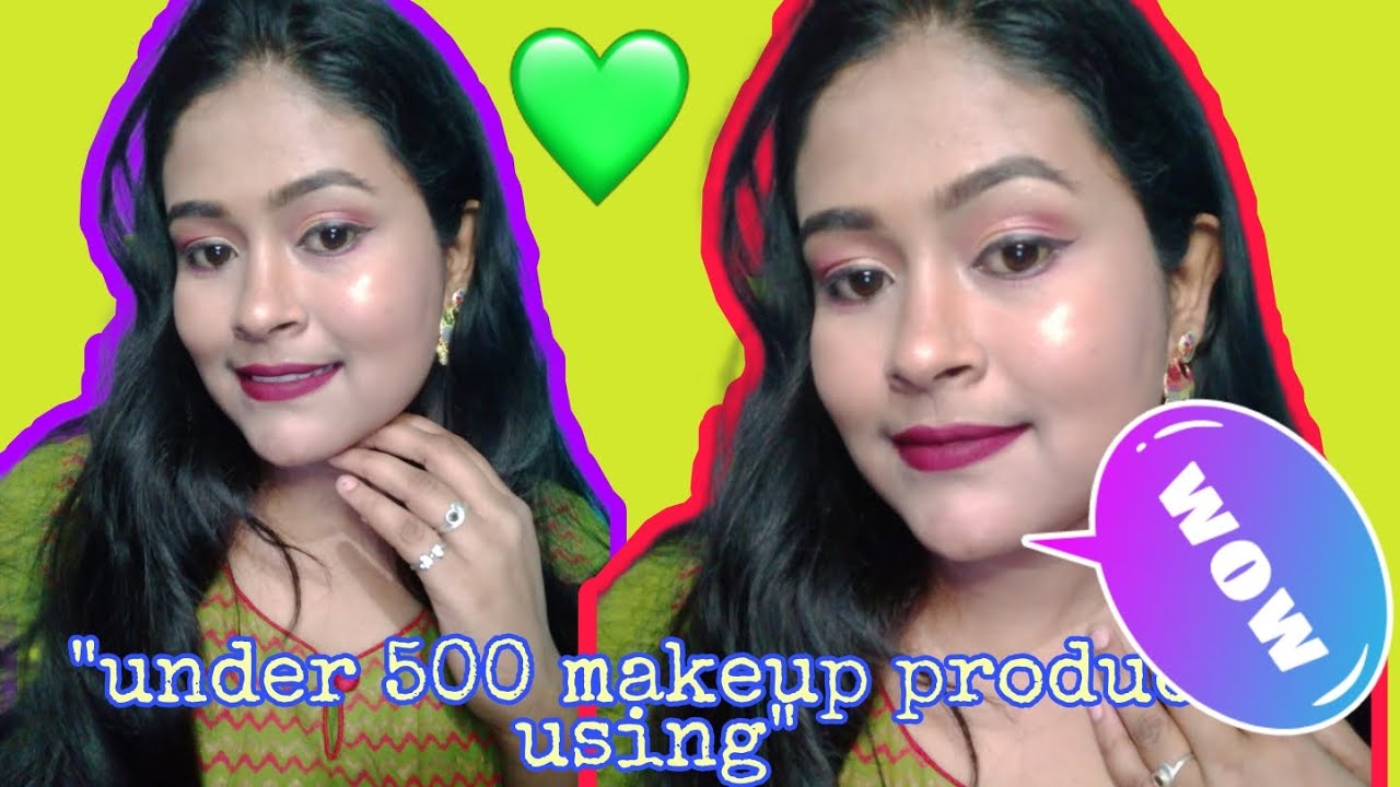 "UNDER 500 MAKEUP PRODUCT"USING THIS MAKEUP😱।। GUEST MAKEUP LOOK।।# ...