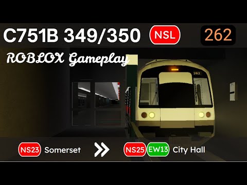(ROBLOX Gameplay) [SMRT Trains] - KNS C751B Set 349/350 - NS23 Somerset ...