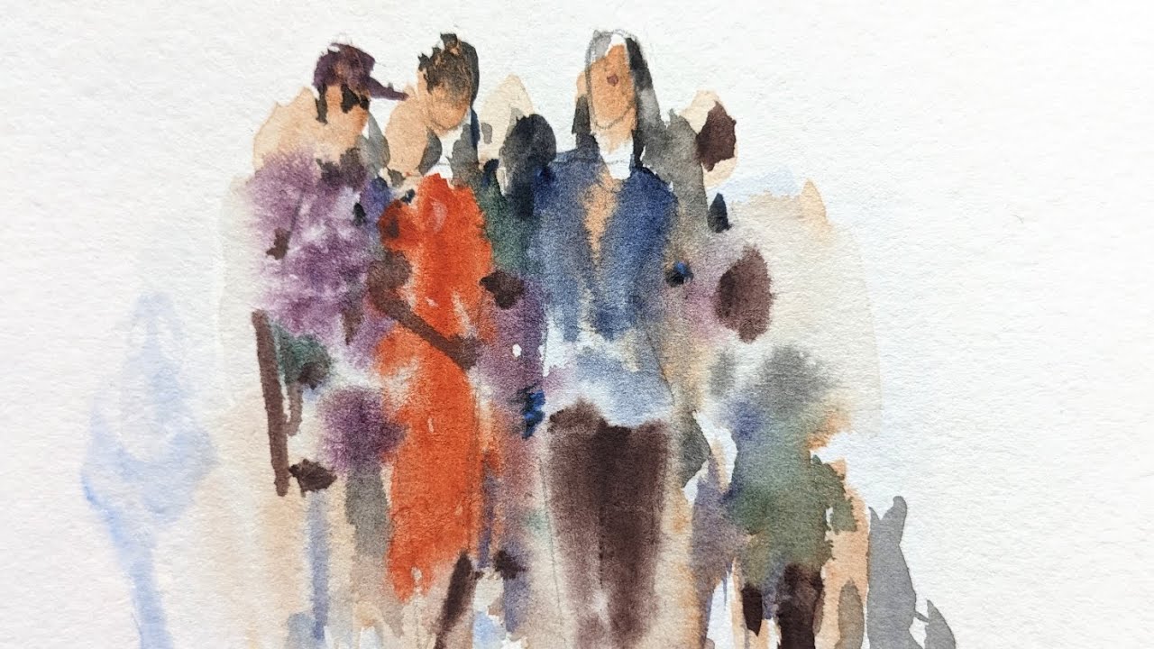 The easiest way to start painting figures in watercolor with ...