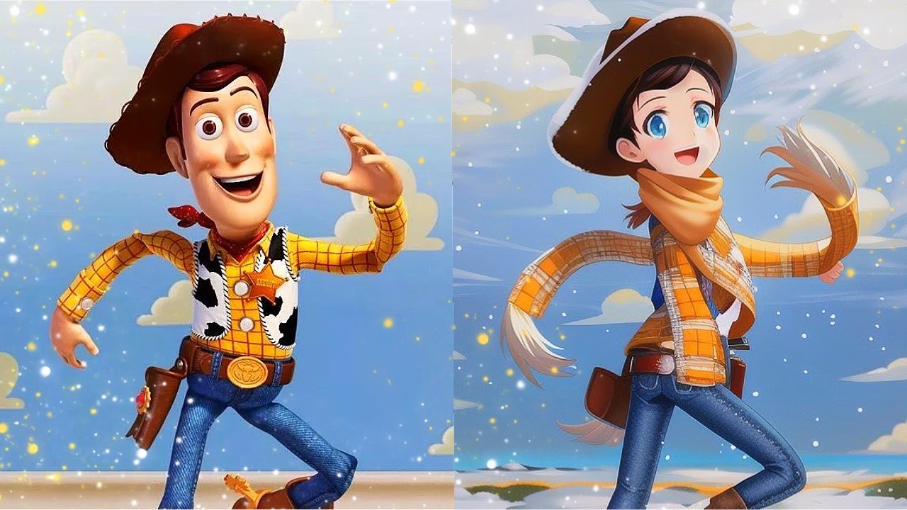 Pixar and Disney Characters as Anime Part 6 - YouTube