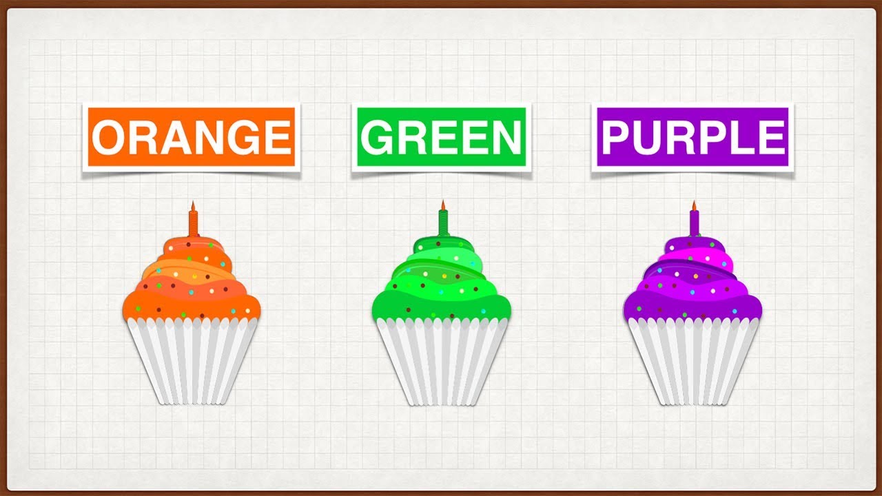 Learn Colors With Cupcakes for Children - YouTube