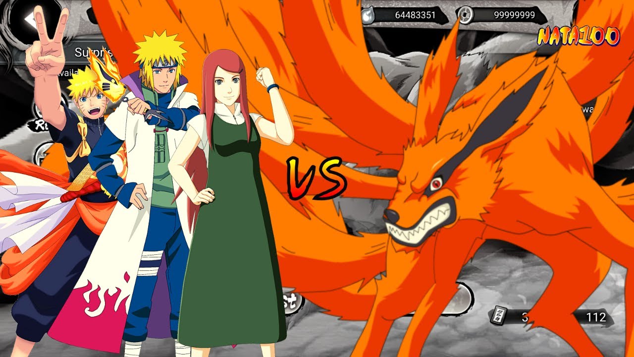 Kushina / Naruto / Minato vs "Kyubi" - YouTube