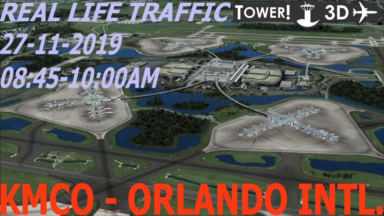 Tower 3D Pro : KMCO Orlando - Real life traffic schedule WED 11-27-2019 ...
