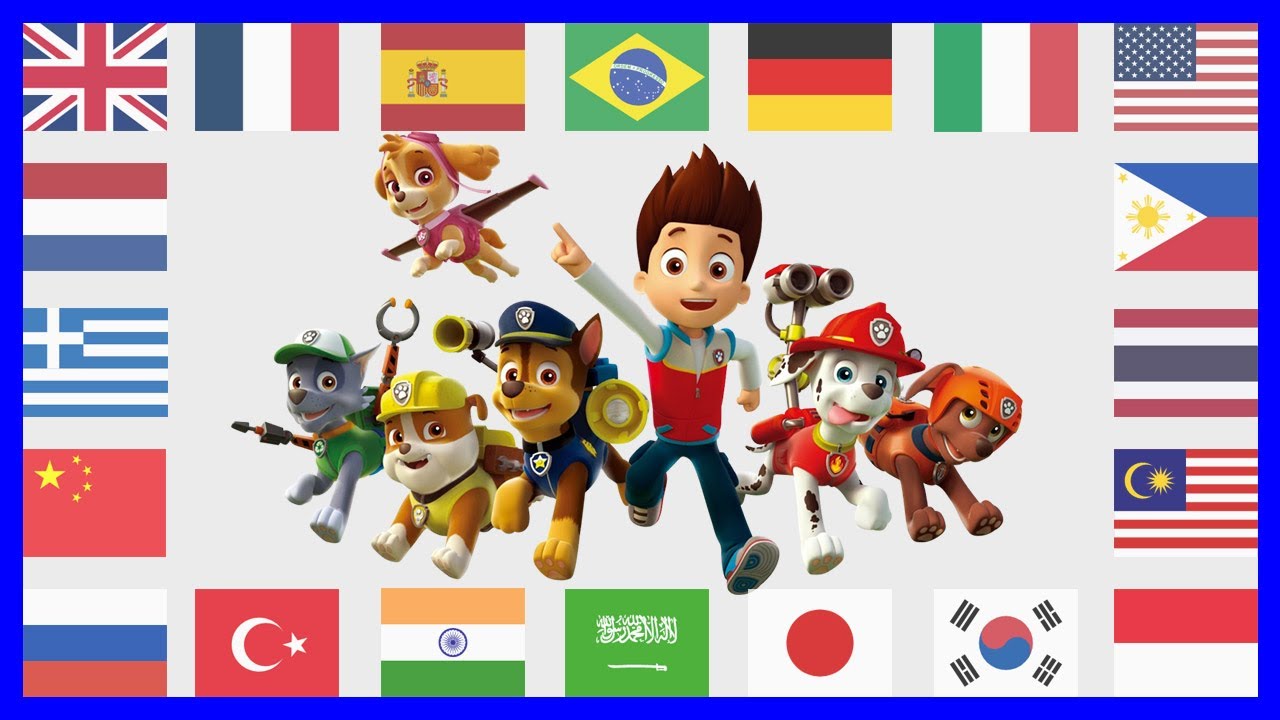 PAW Patrol in different languages - YouTube