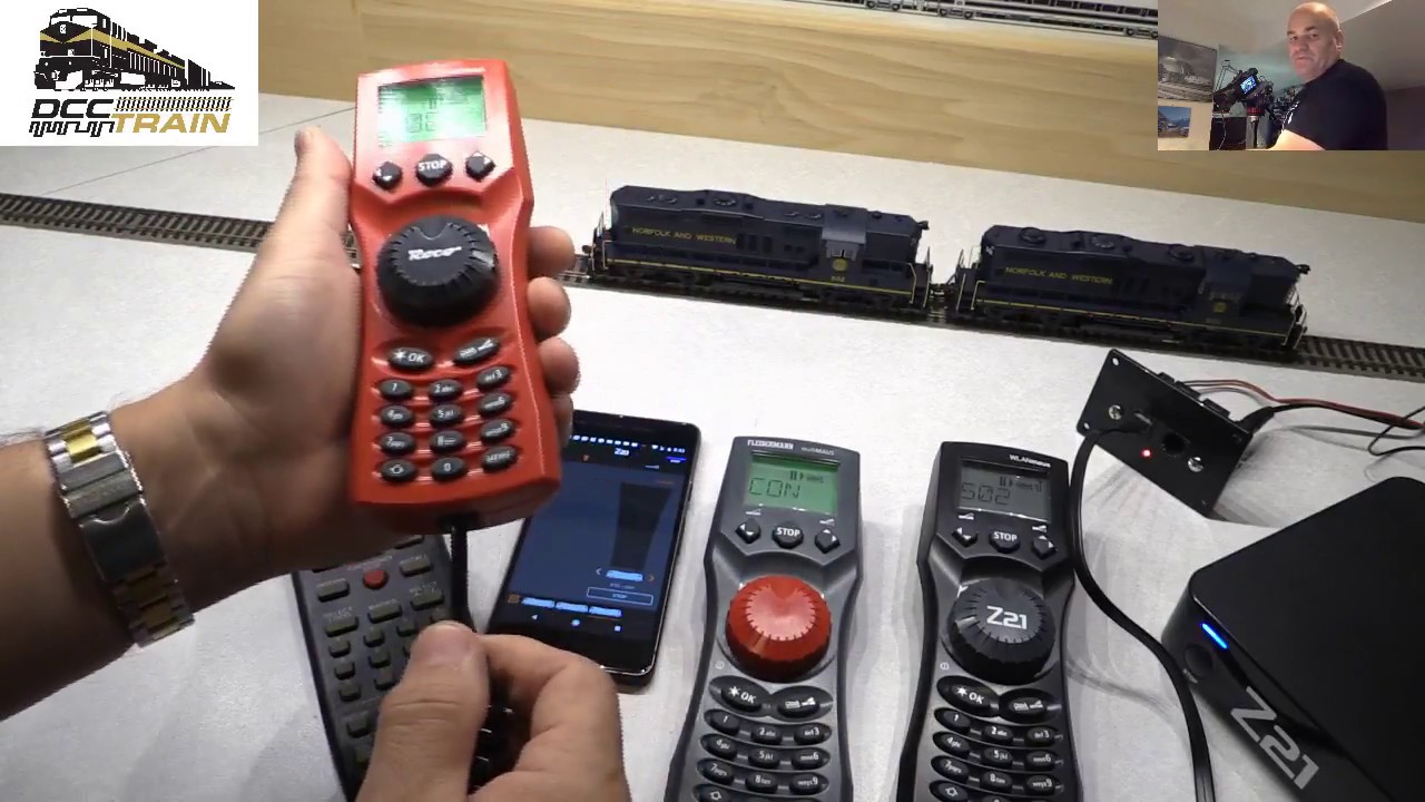 NCE Power cab via Shiff BUS connecting to ROCO Z21 Consist - YouTube