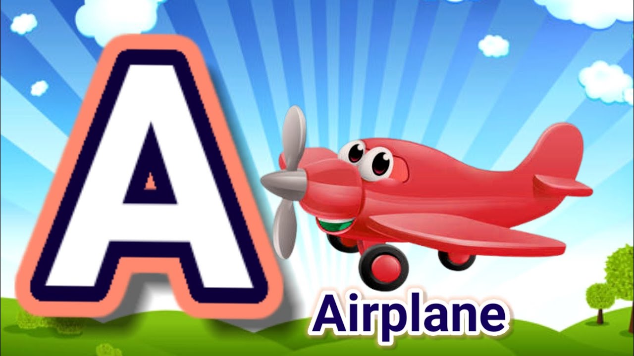 Children Learning - A for Airplane | ABCD Alphabet | A for Apple - YouTube