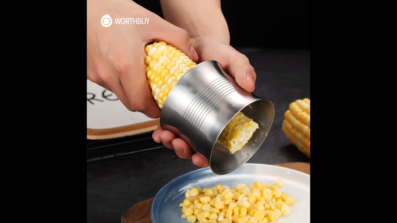 Stainless Steel Corn Peeler Creative Corn Thresher Manual Corn Cob ...