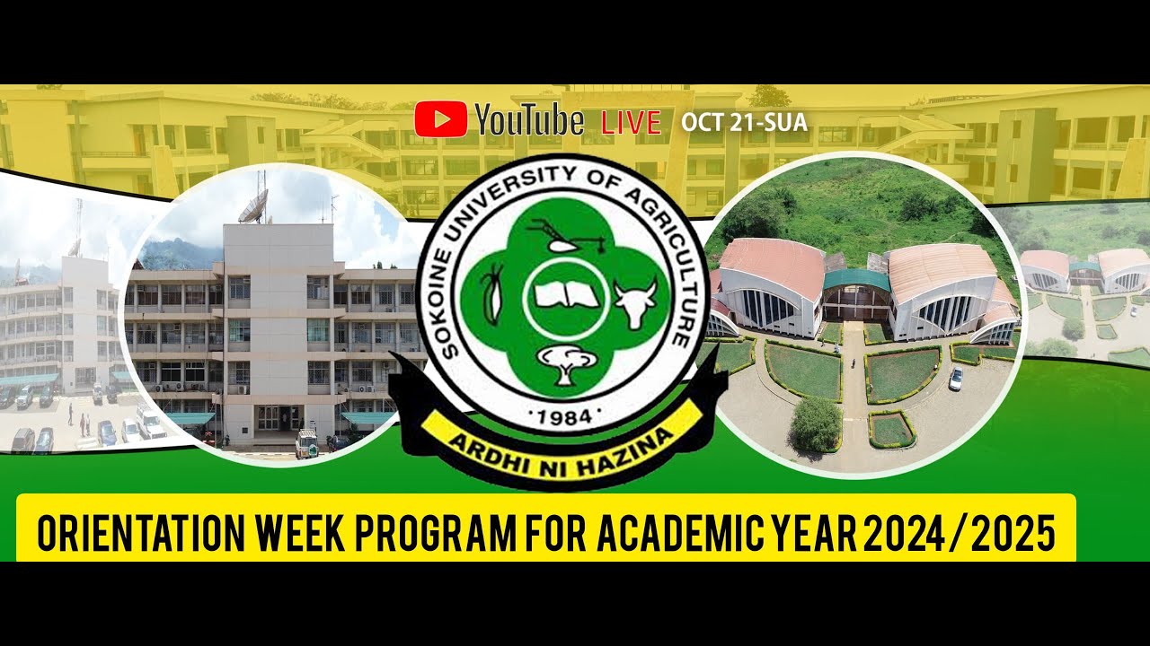 ORIENTATION WEEK PROGRAM FOR ACADEMIC YEAR 2024/2025 - YouTube