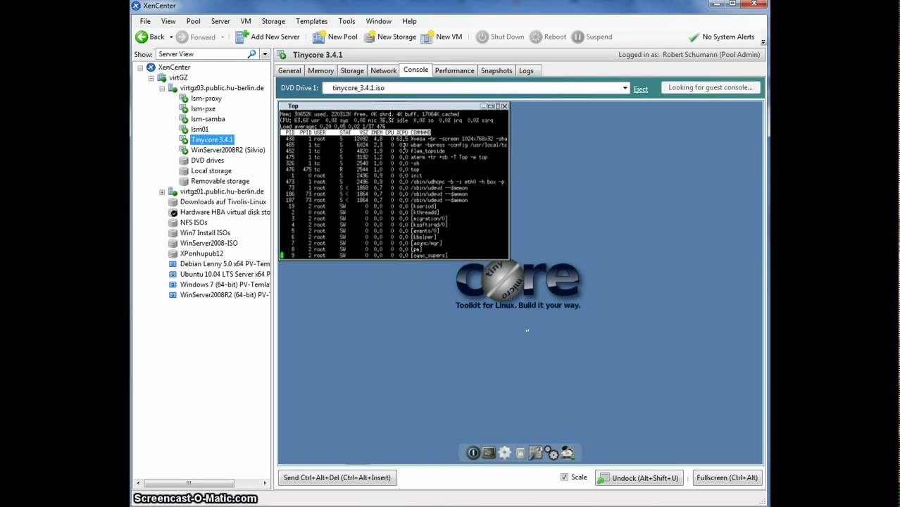Installing Tinycore Linux on Citrix XenServer via XenCenter - YouTube