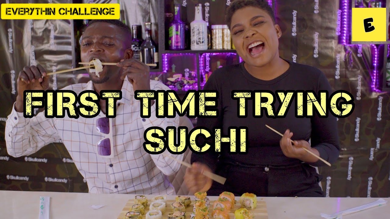 Gabriel and Mariam Tries suchi for the first time| #foodchallenge #food ...