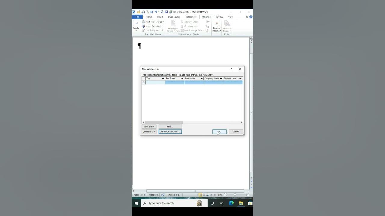 How To Check Costomize Address List And Move Down In MS Word YouTube how-to-check-costomize-address-list-and-move-down-in-ms-word-youtube