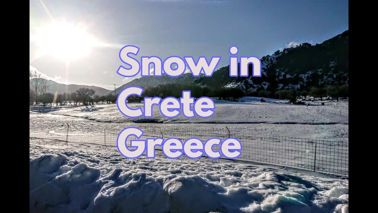 so much snow in Crete ,Omalos 1000 m high ,Greece #vlog 27 December ...