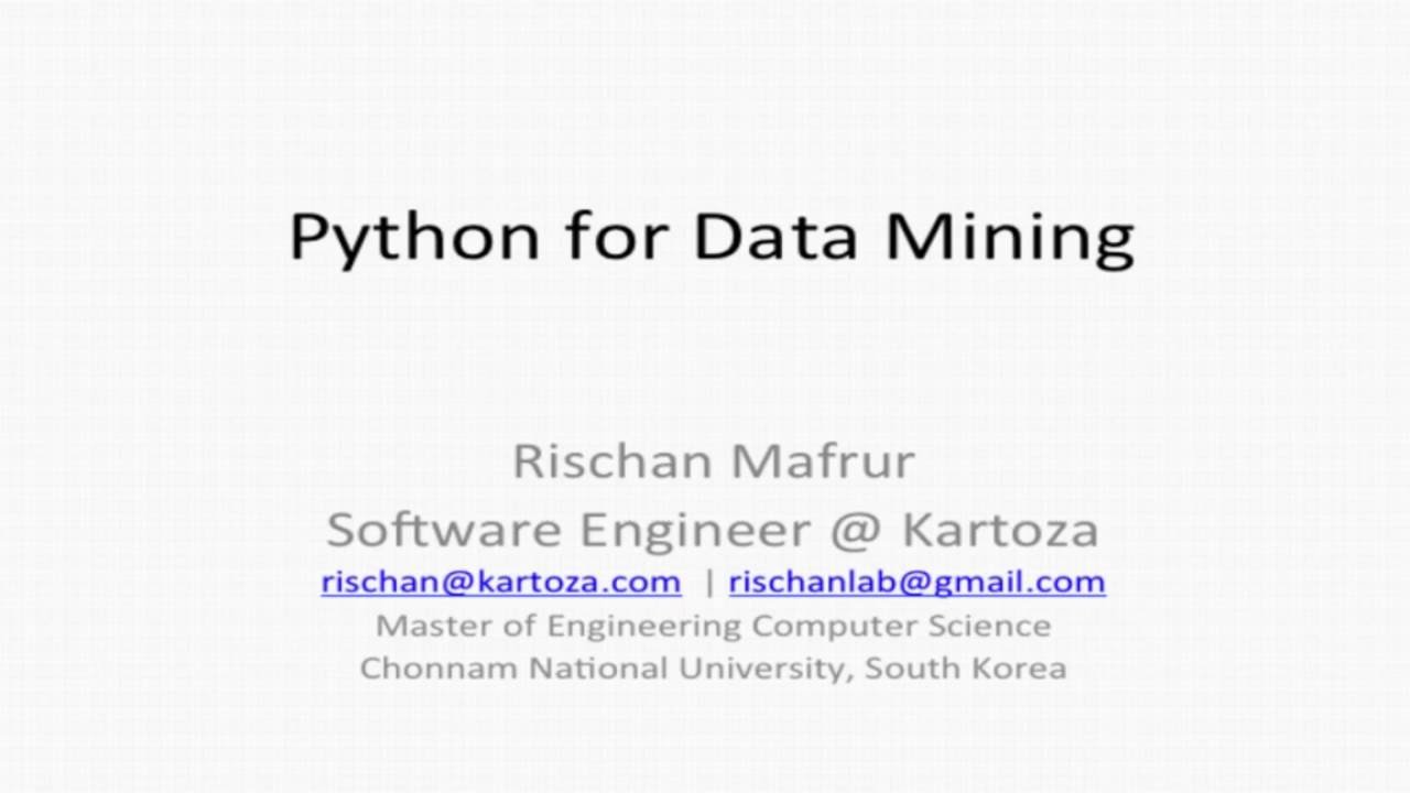 Dasar Pemrograman Bahasa Python Python Untuk Data Mining Tutorial 5