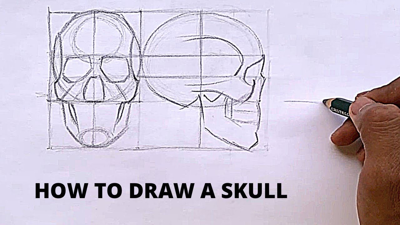 How To Draw a Skull 💀Part One - YouTube