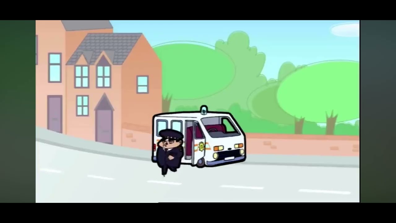 Mr Bean Criminal Crash Into A Police Car - YouTube