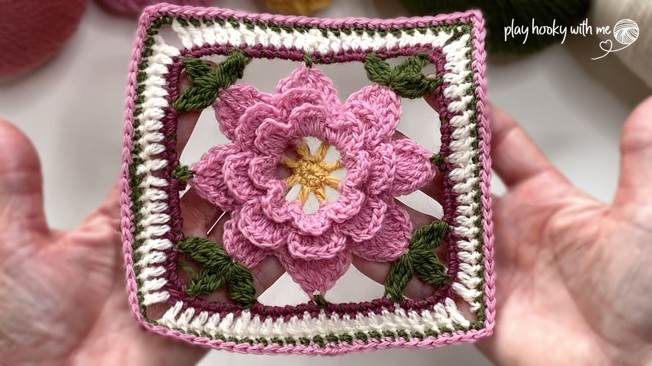 Make This Beautiful 3D Floral Granny Square 🌸 🧶🤩 - YouTube