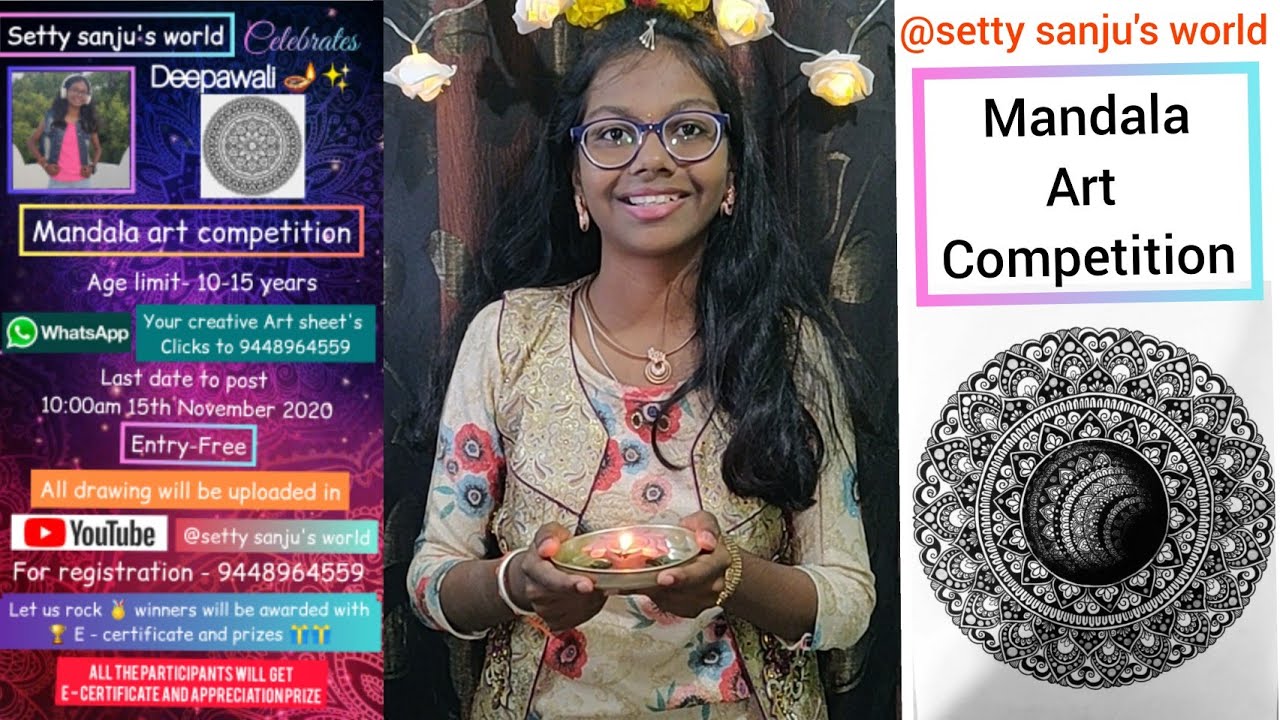 Mandala art competition/ Diwali competition/ - YouTube