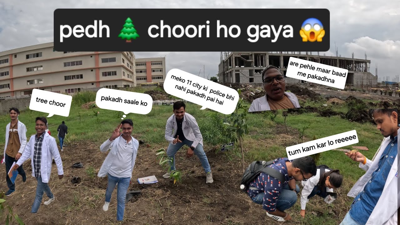 Tree planting ke time par choori ho gai😱😱😜#vlog #college #mbbs #plants ...