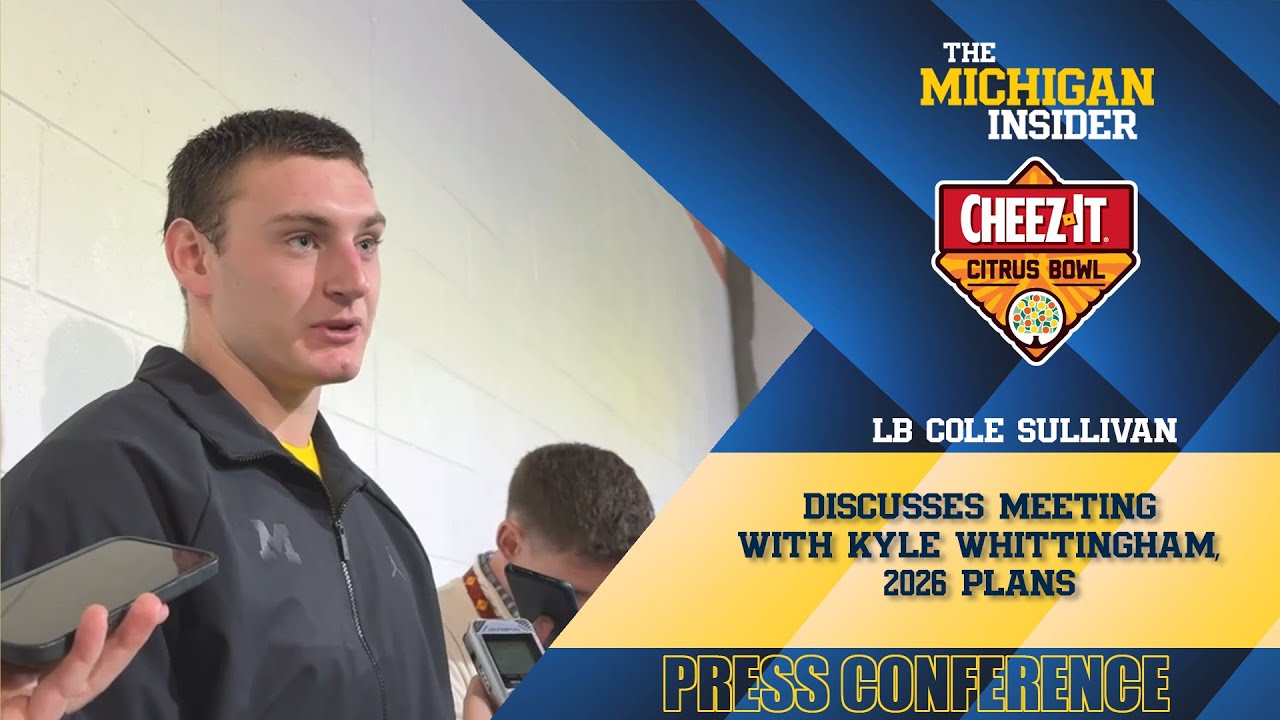 Michigan LB Cole Sullivan discusses his meeting with Kyle Whittingham ...