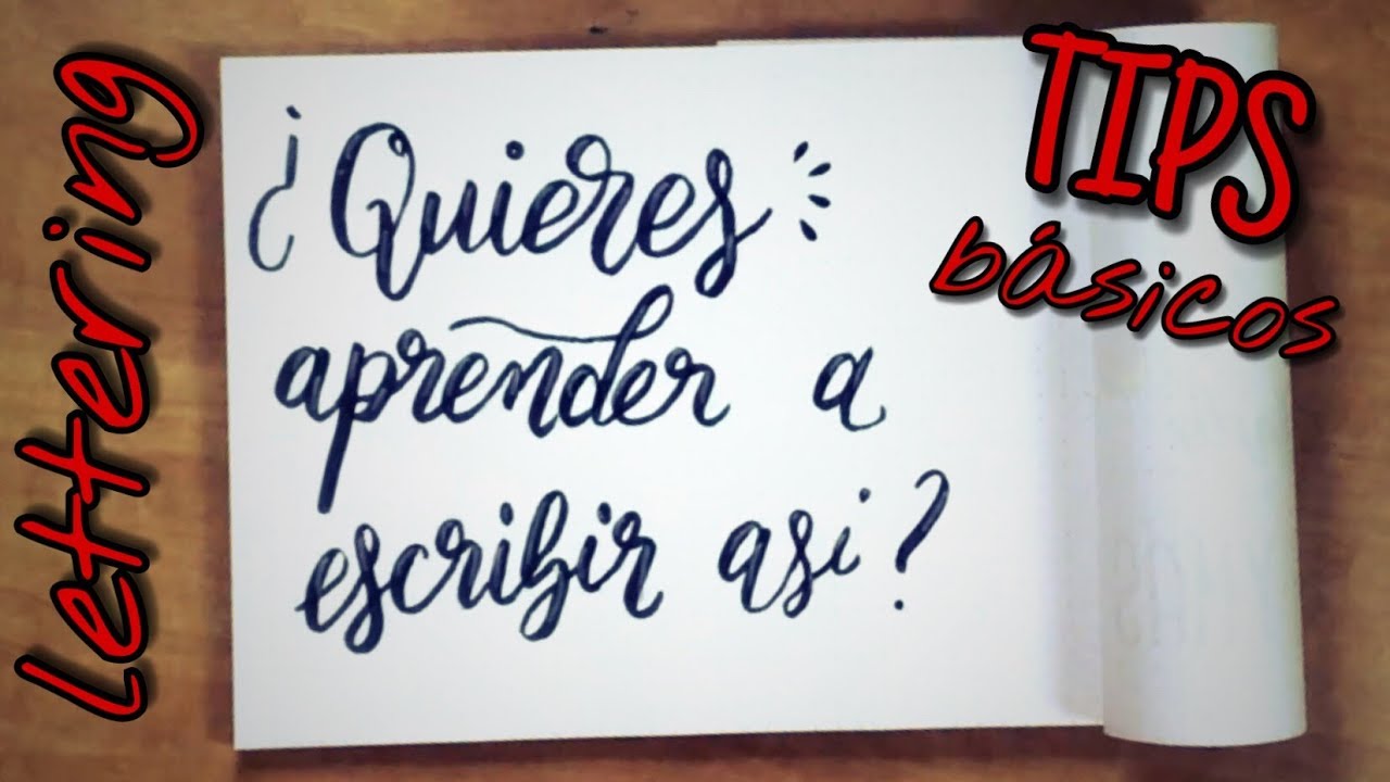 TIPS BASICOS PARA APRENDER LETTERING - YouTube