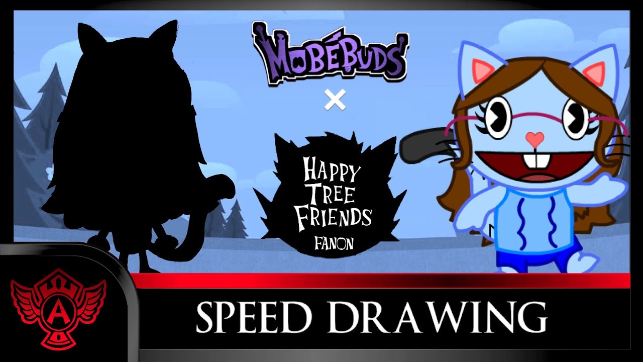 Speed Drawing: Happy Tree Friends Fanon - Neena | Mobebuds Style - YouTube