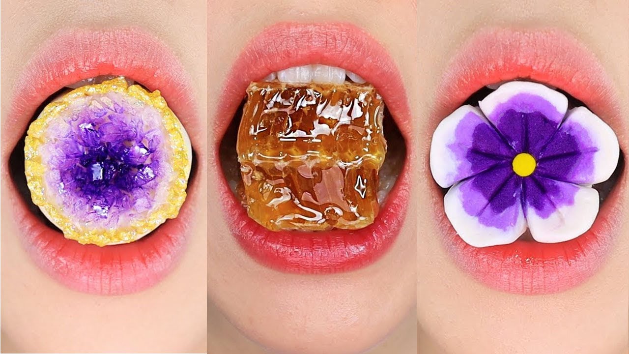 ASMR Eating Emoji Food Challenge | ASMR 이모티콘 먹기 푸드 챌린지 | Essen und Mund ...