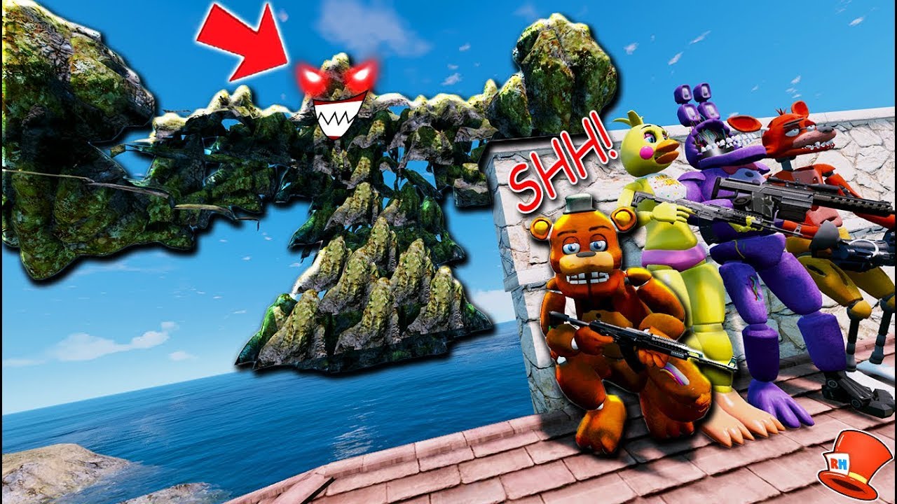 Can The Animatronics Hide from the GIANT Rock Monster? (GTA 5 Mods FNAF ...