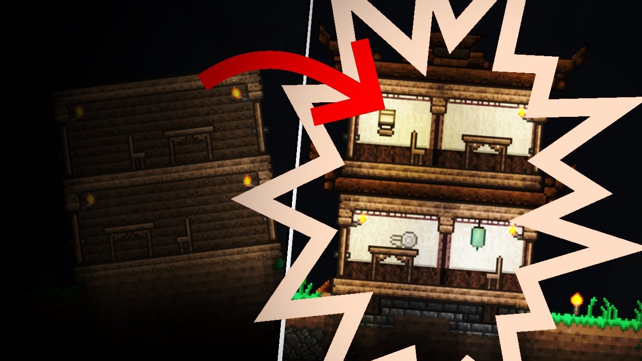 Terraria Japanese-style stackable houses tutorial! - YouTube