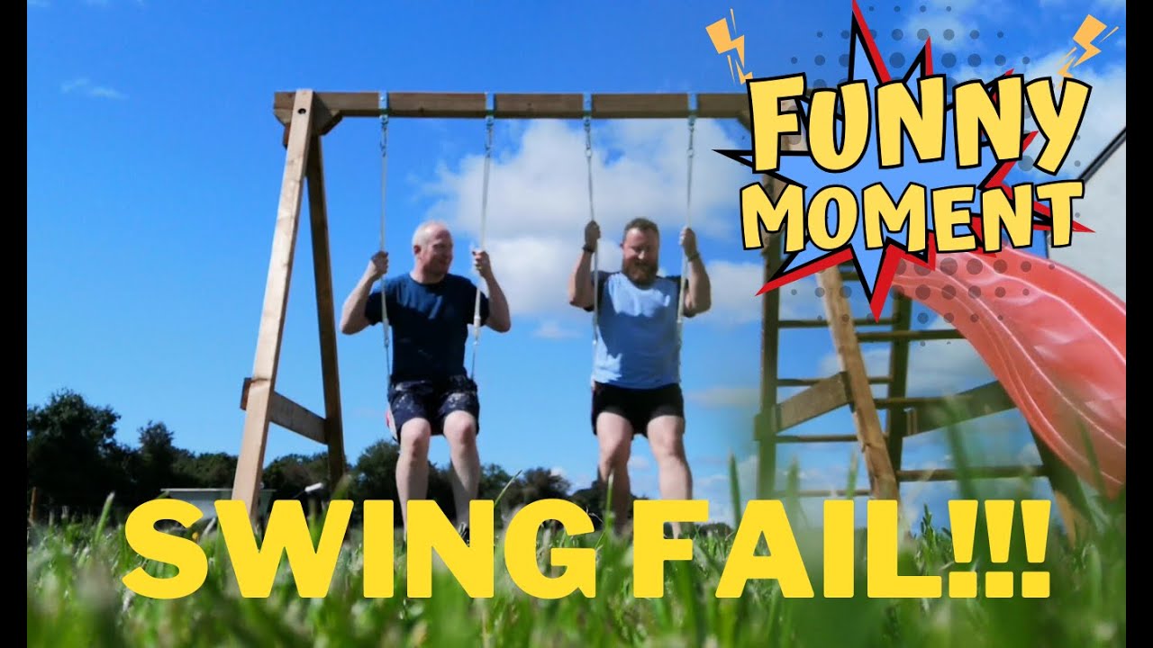 Kids Swing Set FAIL!! #funny #stepbrothers #nopowertools - YouTube
