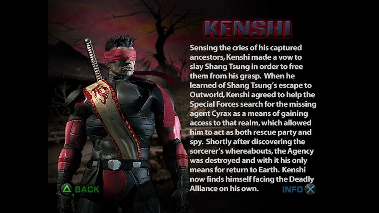 Mortal Kombat Deadly Alliance - Kenshi 01 Bio - YouTube