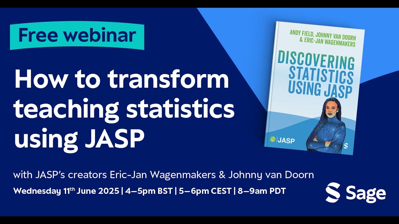 Webinar: How to transform teaching statistics using JASP - YouTube