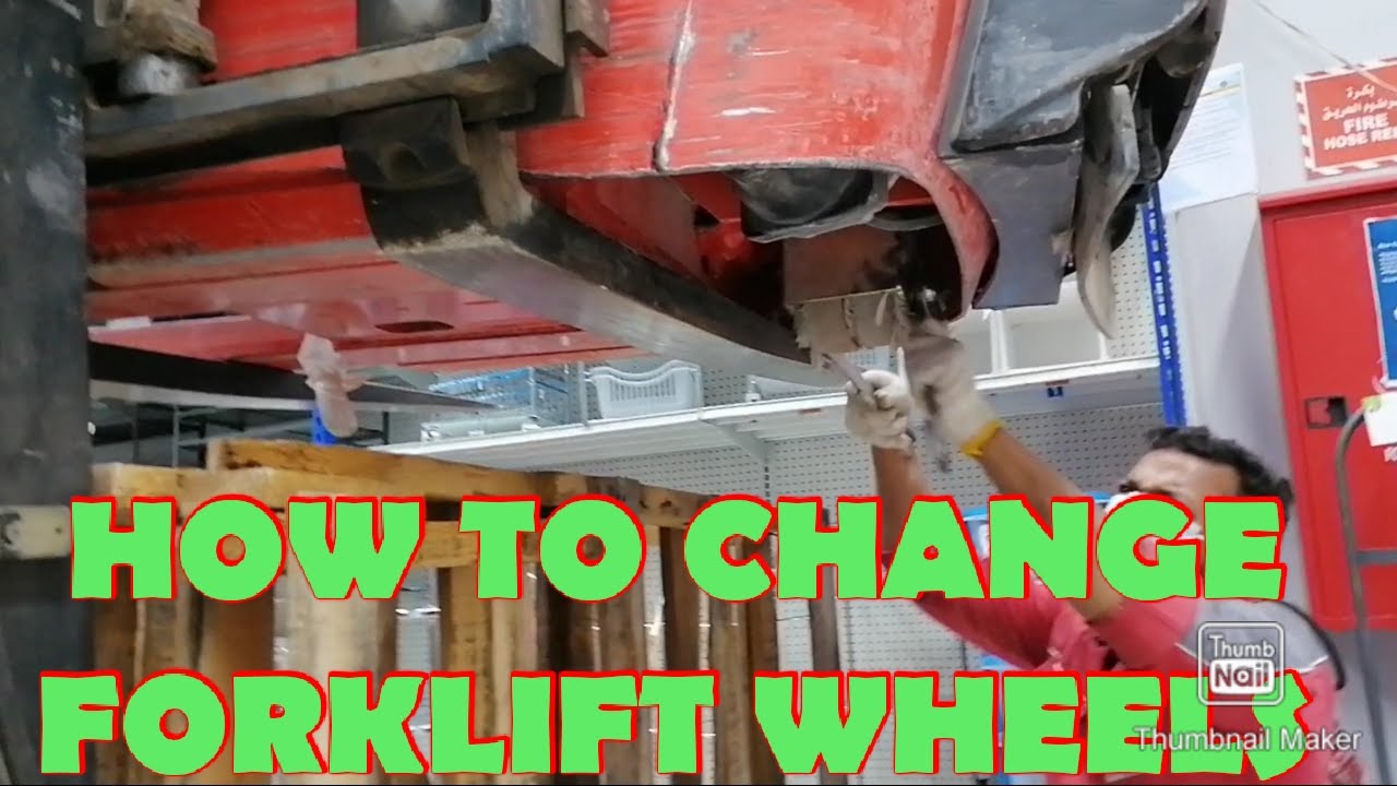 HOW TO CHANGE FORKLIFT WHEELS - YouTube