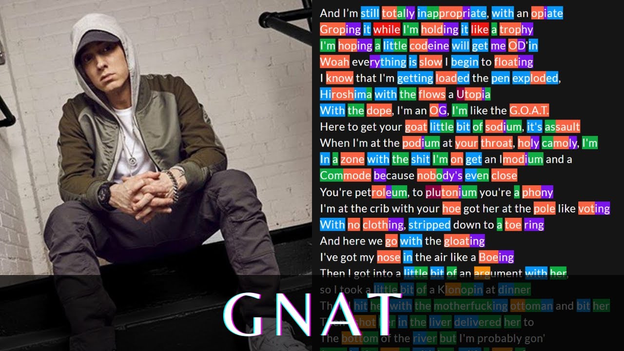 Eminem - Gnat | Lyrics, Rhymes Highlighted - YouTube