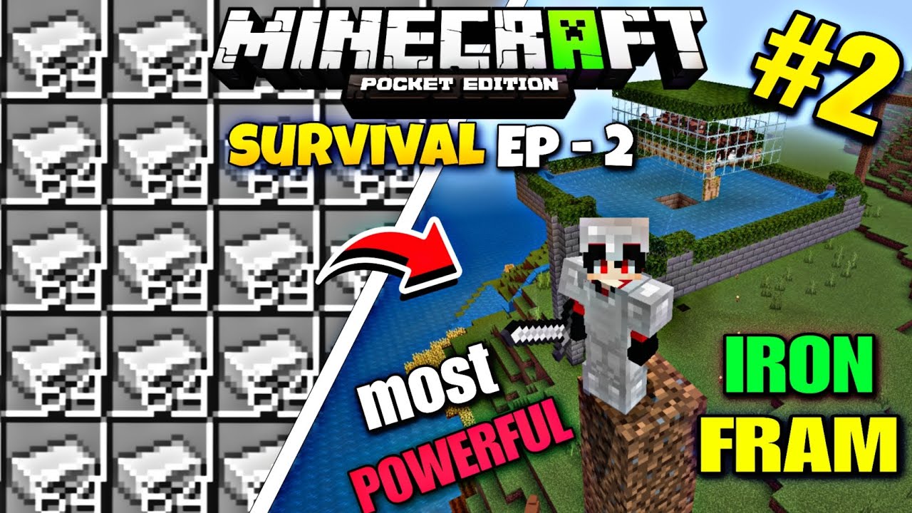 I Made The Most Powerful *IRON FARM* In Mcpe 1.20+ || HINDI ...