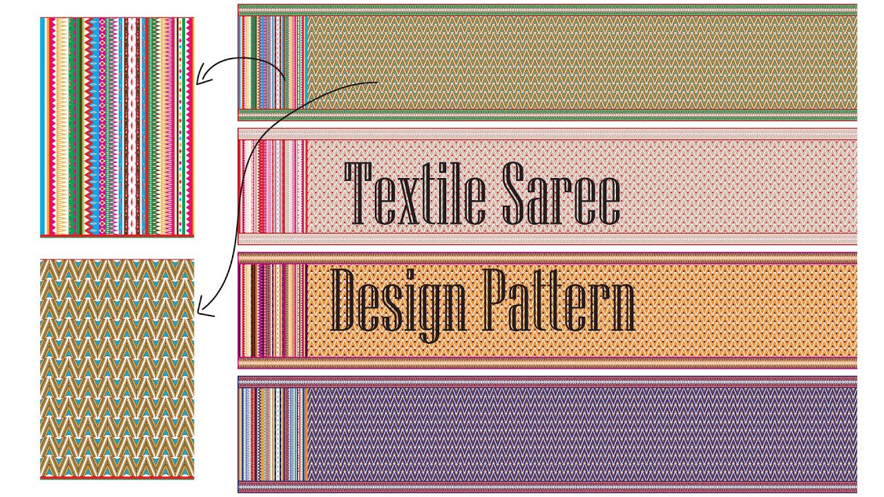 Digital Sublimation Saree design 29 ll Adobe illustrator 2025 ll Saree ...