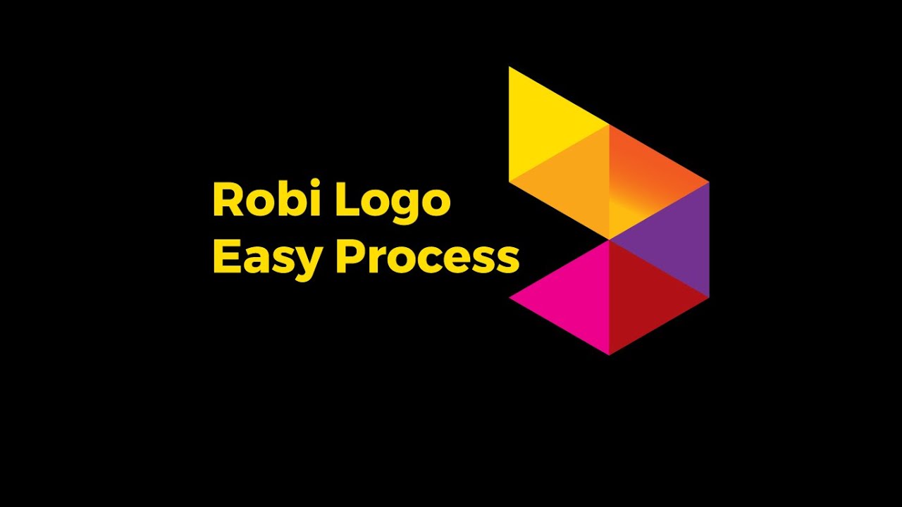 How to make Robi Logo in bangla | illustrator | - YouTube
