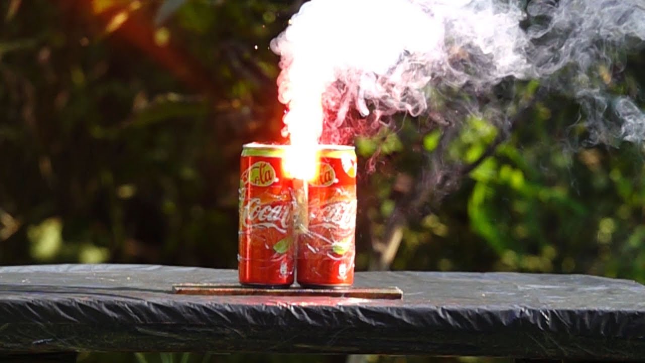 NEVER SEEN BEFORE: Super Firecracker VS Coca-Cola (Super Slow Motion ...