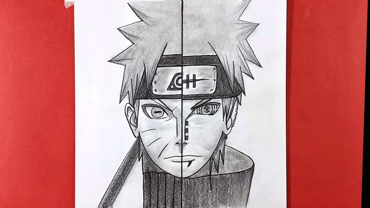 Naruto vs Nagato / How To Draw Naruto and Nagato Easy Tutorial Step by ...