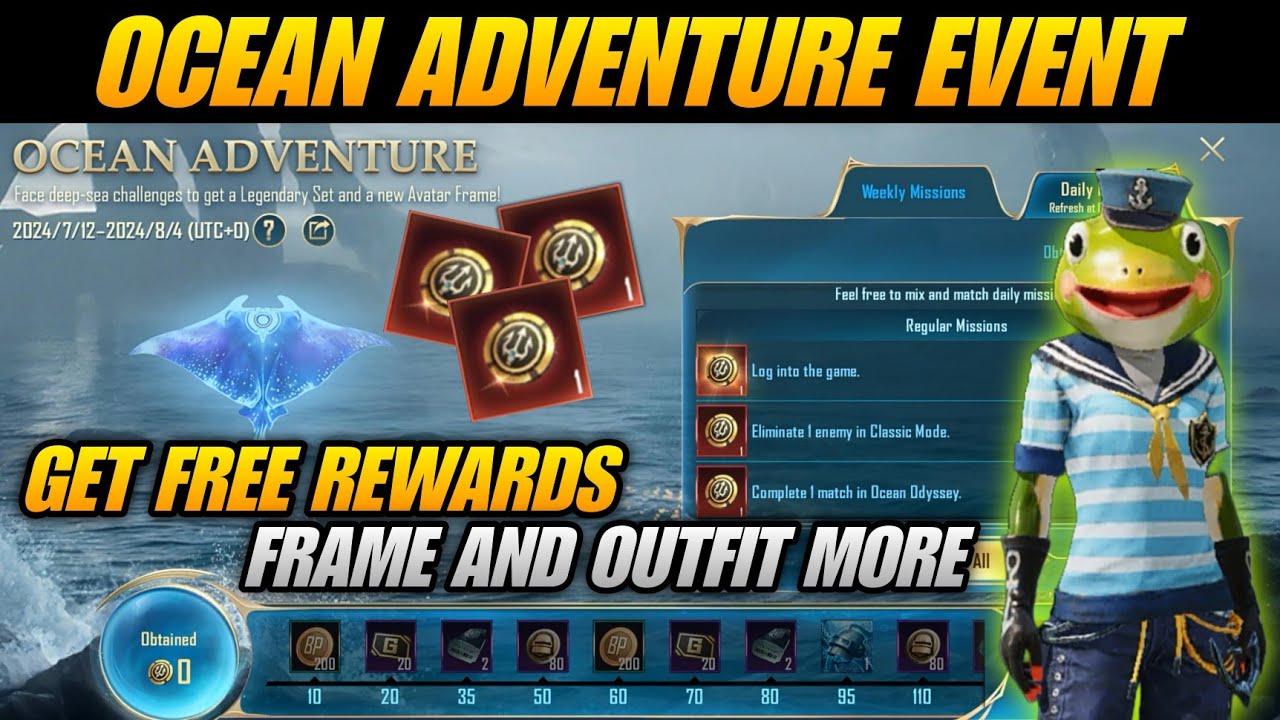 Ocean Adventure Event In PUBG Mobile | How To Complete Ocean Adventure ...