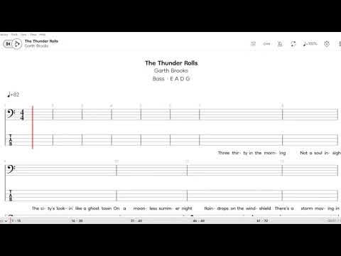Garth Brooks - Thunder Rolls (Bass TAB) - YouTube