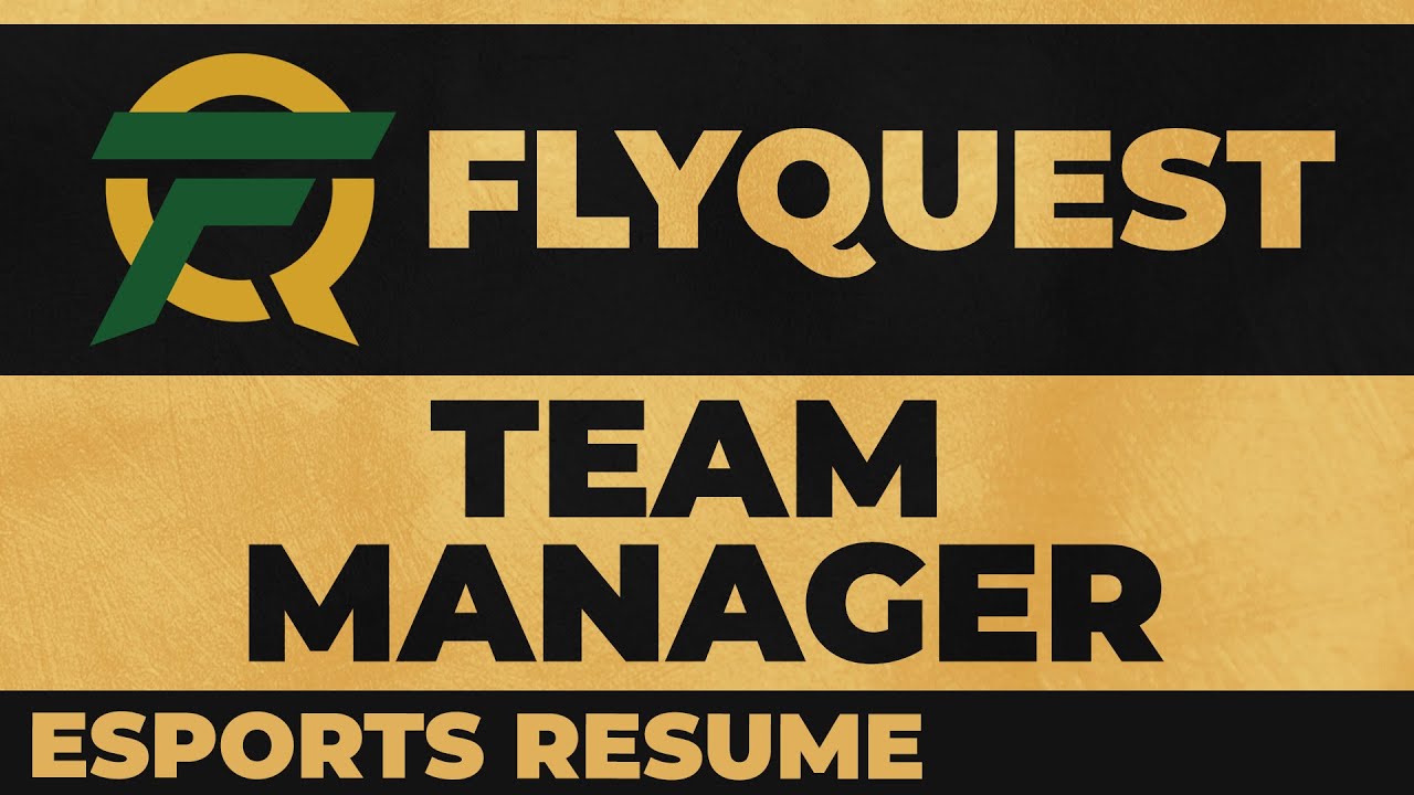 Resume for FLYQUEST Team Manager and Content Creator | Esports Resume ...